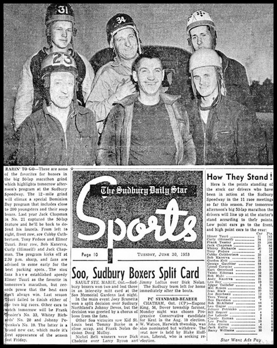 Sudbury Speedway Articles – Yesterday's Speedways