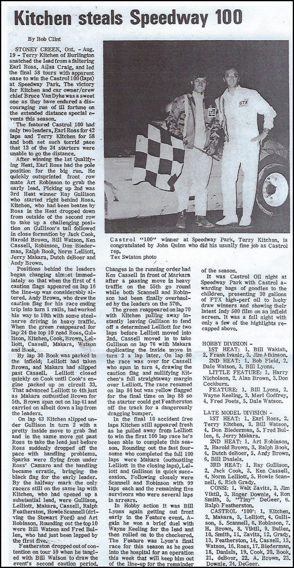 Speedway Park Articles (Paved) – Yesterday's Speedways